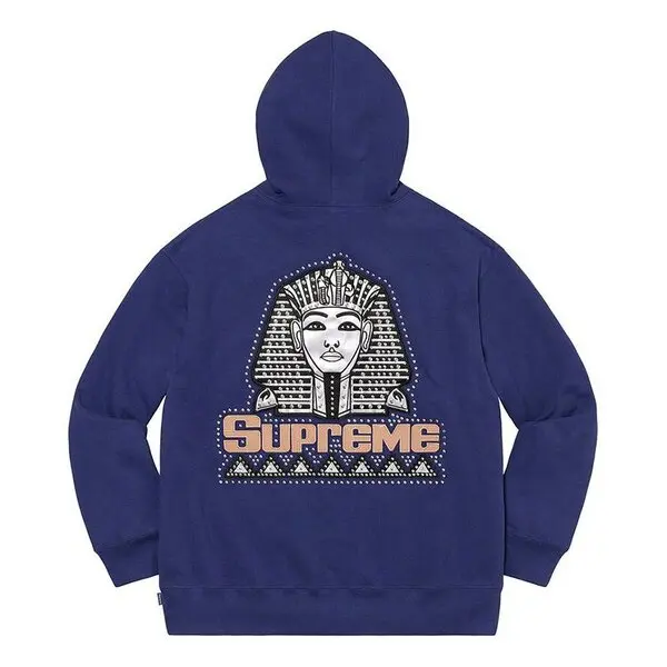 Supreme Pharaoh Studded Hoodie 'blue White Black - Blue/white/black