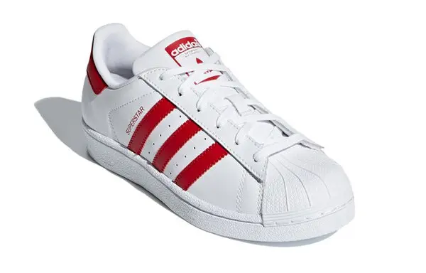 Adidas Superstar Sneakers - White/red