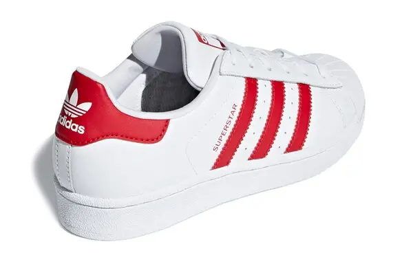 Adidas Superstar Sneakers - White/red