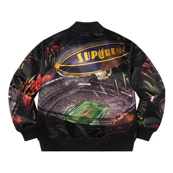 Supreme X Mitchell & Ness Stadium Satin Varsity Jacket