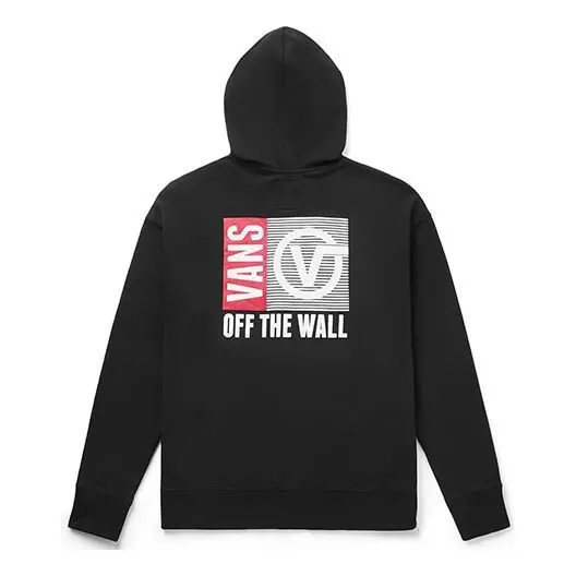 VANS Hooded Sweater With Side Zipper Detail - Black