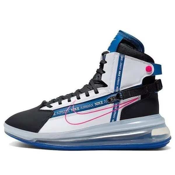 Nike Max 720 Saturn High Top Sneakers - Blue/white