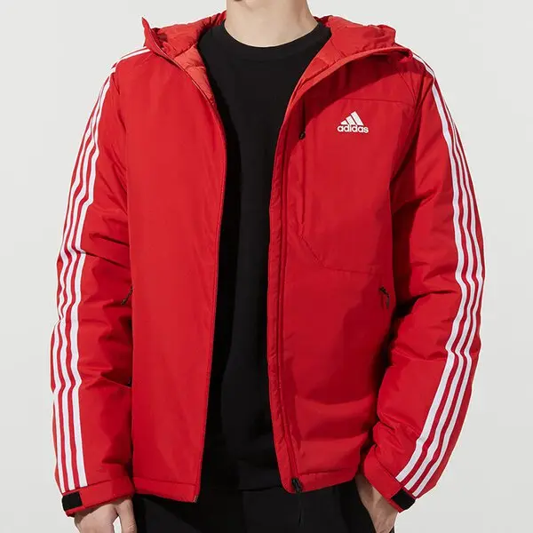 Adidas 3-stripes Hooded Down Jacket - Default Color