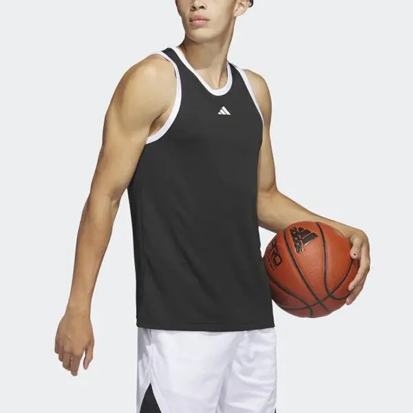 Adidas Legends Basketball 3-stripes Tank Top - Black/white