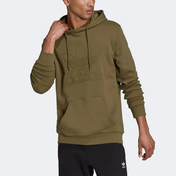 Adidas Originals Solid Color Large Logo Hoodie - Default Color