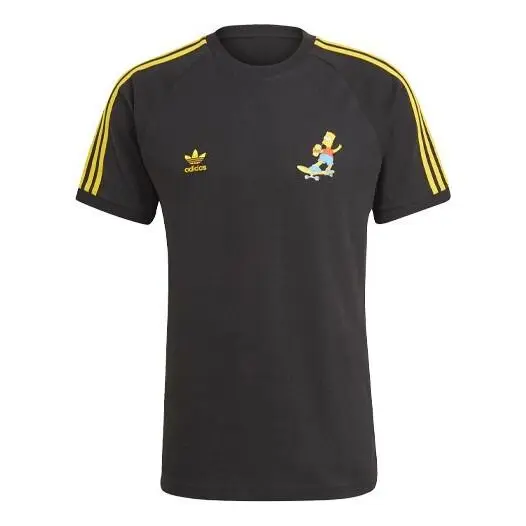 Adidas Originals X The Simpsons Stripes Print - Black