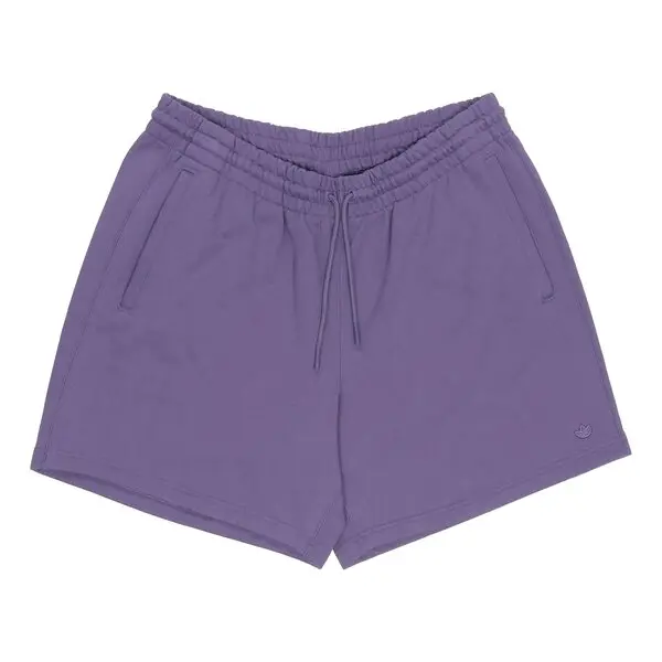 Adidas Originals C Short Ft Solid Color Lacing Sports Shorts - Purple