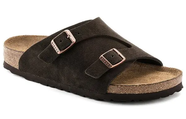 BIRKENSTOCK Zrich Soft Footbed Suede Leather Sandals - Mocha