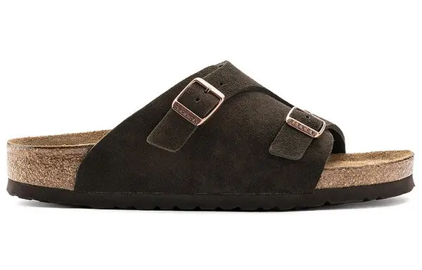 BIRKENSTOCK Zrich Soft Footbed Suede Leather Sandals - Mocha