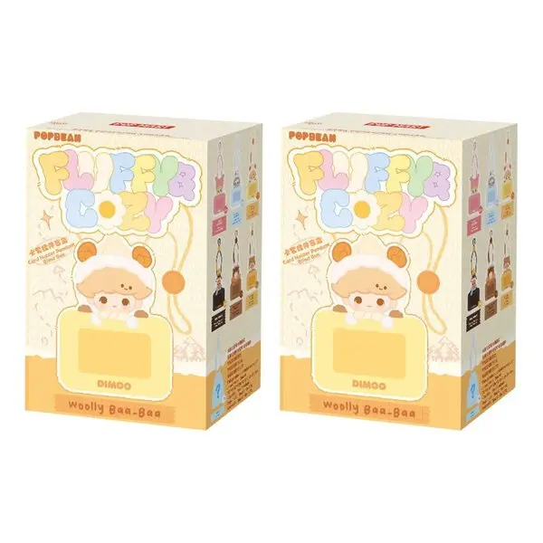 POP MART Pop Bean Fluffy And Cozy Card Holder Pendant Sealed Case - Multi-color