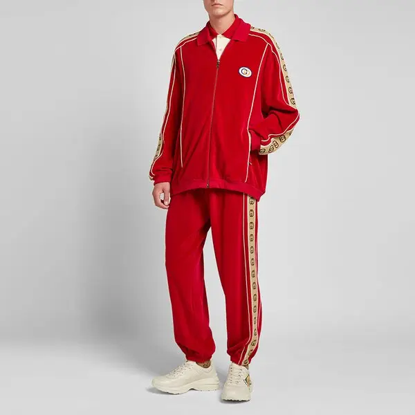 Gucci Velour Taped Oversized Track Jacket