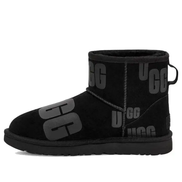 UGG Classic Mini Scatter Graphic Boots - Black/gray