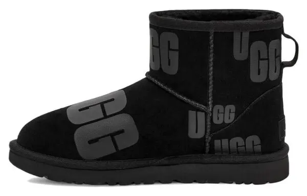 UGG Classic Mini Scatter Graphic Boots - Black/gray