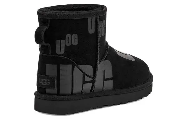 UGG Classic Mini Scatter Graphic Boots - Black/gray