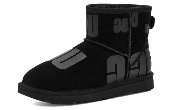 UGG Classic Mini Scatter Graphic Boots - Black/gray