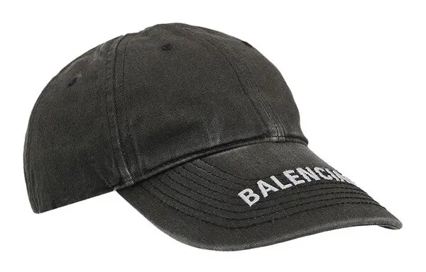 Balenciaga Washed Denim Logo Baseball Cap
