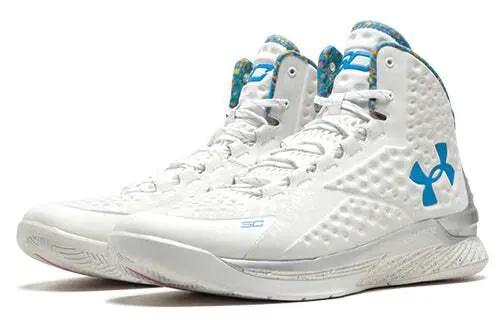 Under Armour Curry 1 "splash Party" High Top Sneakers - White