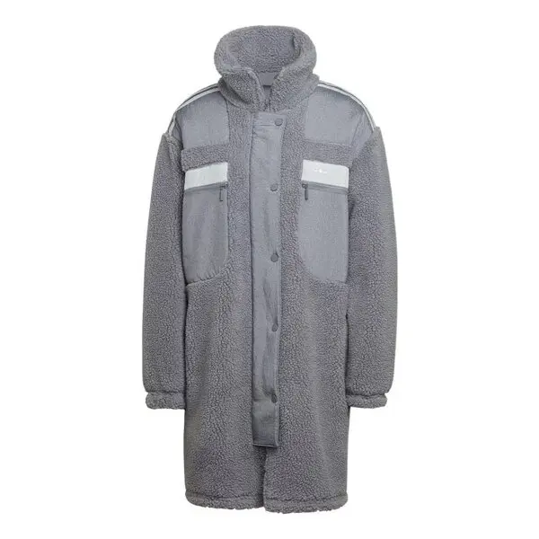 Adidas Elongated Polar Fleece Jacket - Grey