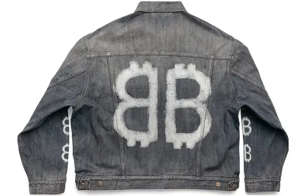Balenciaga Crypto Large Fit Jacket - Light Blue