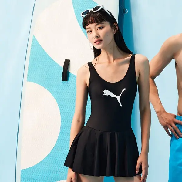 PUMA Logo One-piece Swimdress