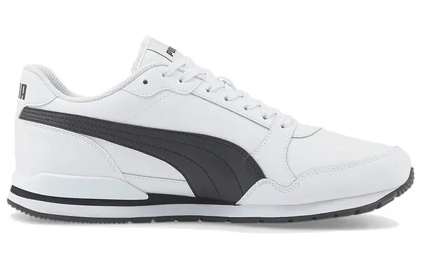 PUMA St Runner V3 Leather Casual Sneakers - White/black