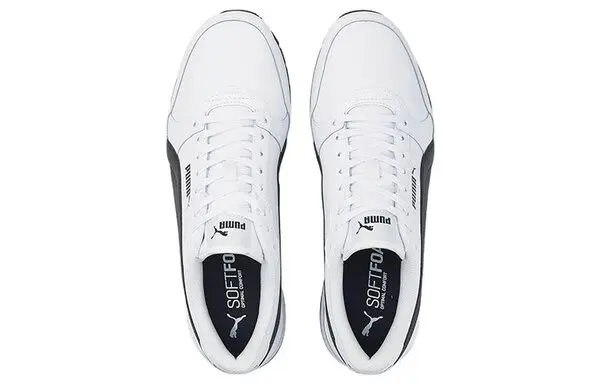 PUMA St Runner V3 Leather Casual Sneakers - White/black