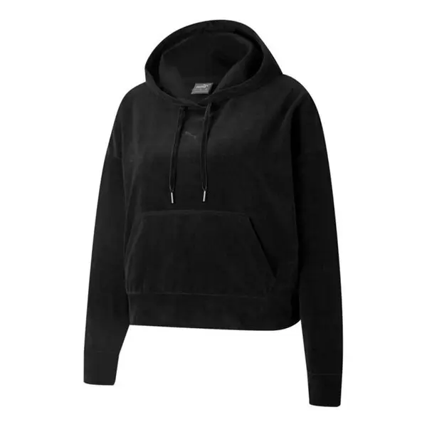 PUMA Her Velour Hoodie - Black