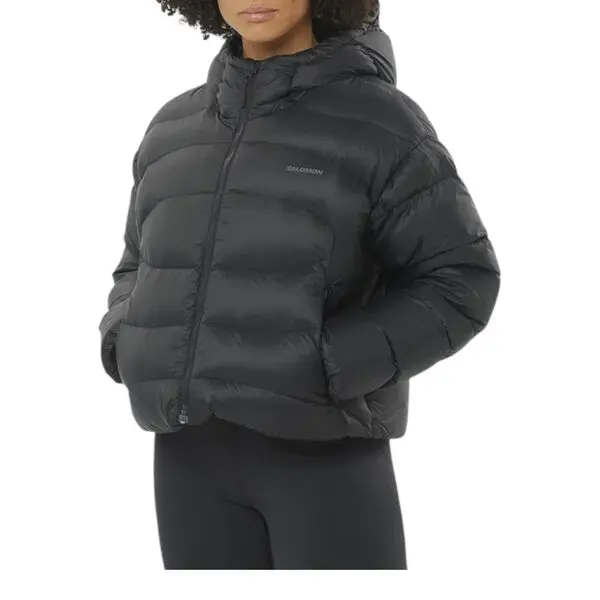 SALOMON Outline Novelty Cropped Down Hooded Jacket