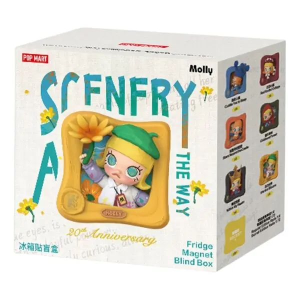 POP MART Molly Scenery Along The Way Series Fridge Magnet Blind Box - Multi-color