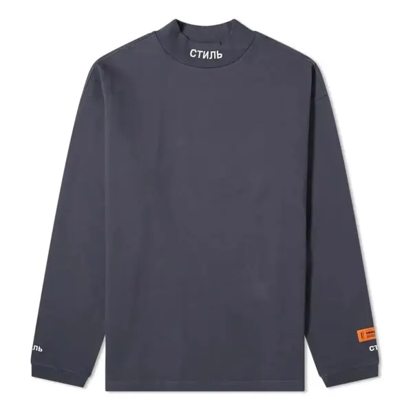 Heron Preston Ctnmb Long Sleeve Turtleneck T-shirt - Navy