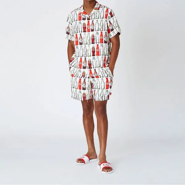 Kith X Coca-cola Bottles Camp Collar Shirt - White