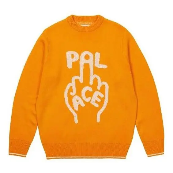 PALACE Finger Up Knit Sweater - Orange
