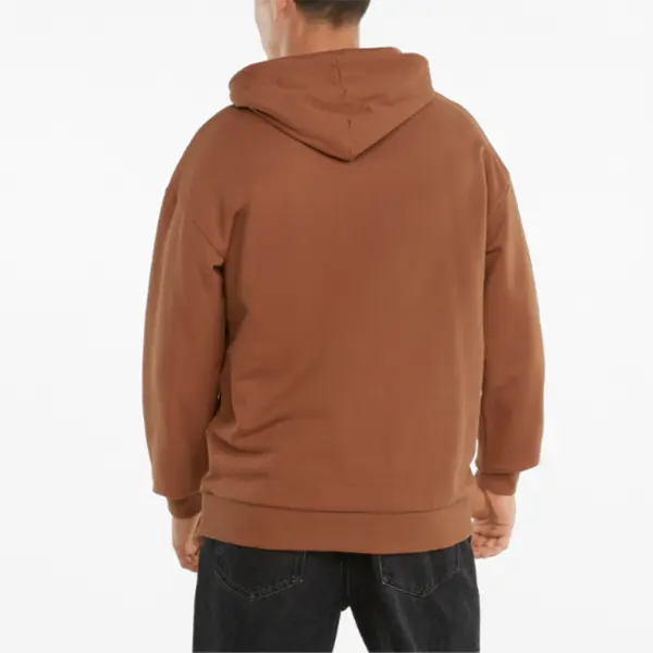 PUMA Classics Oversized Casual Sports Drawstring Hooded Long Sleeve Top