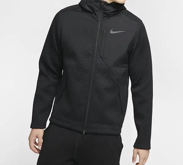Nike Therma Long Zipper Training Jacket - Black