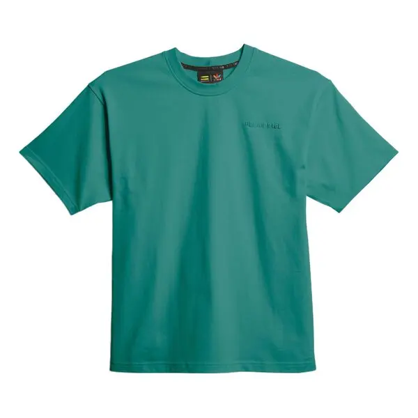 Adidas X Crossover Solid Color Round Neck Pullover Short Sleeve Couple Style Green - Multi-color