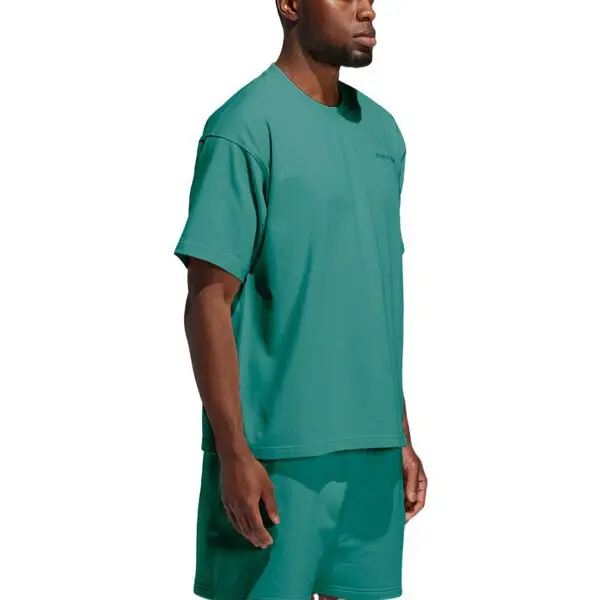 Adidas X Crossover Solid Color Round Neck Pullover Short Sleeve Couple Style Green - Multi-color