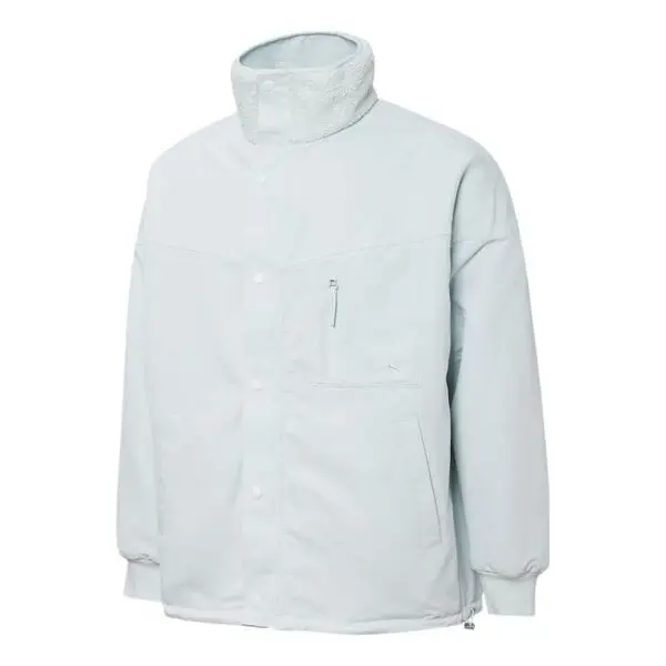PUMA Mmq Lamb's Wool Reversible Stand Collar Jacket - Sky Blue