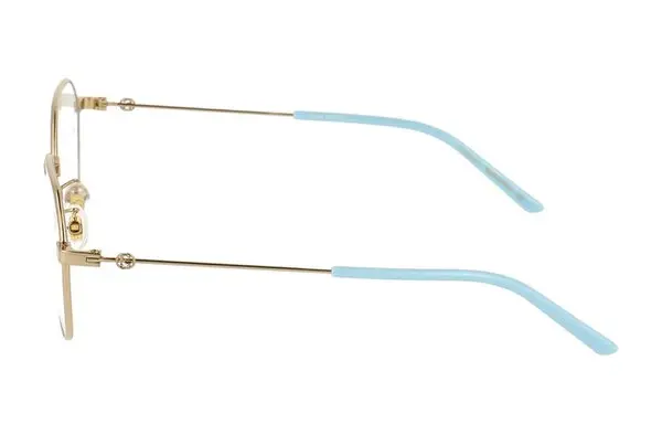 Gucci Metallic Round Frame Eyeglasses