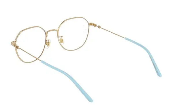 Gucci Metallic Round Frame Eyeglasses