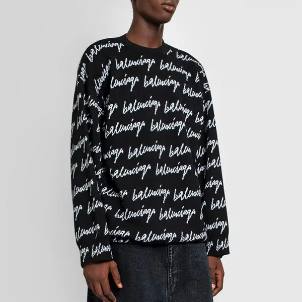 Balenciaga All Over Logo Jumper