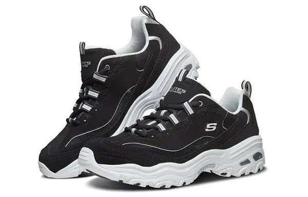 Sketchers D'lites 1.0 Low Top Sneakers - Black