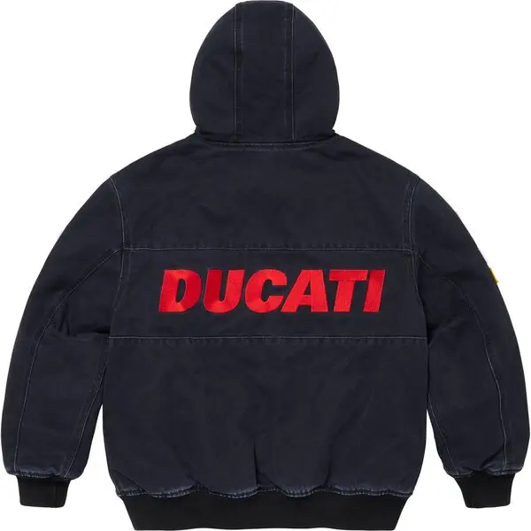 Supreme X Ducati Hooded Racing Jacket - Black/red