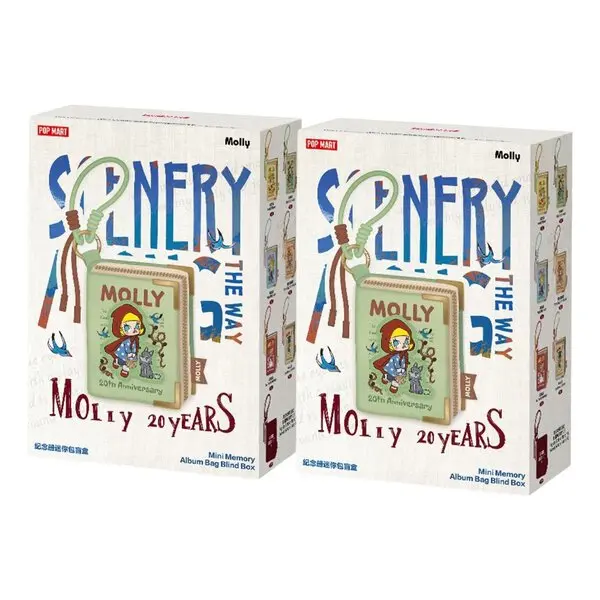 POP MART Molly Scenery Along The Way Series Mini Memory Album Bag Blind Case - Multi-color