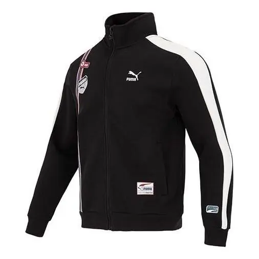 PUMA Team Badge Zipper Track Jacket - Black