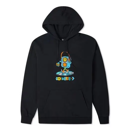 CONVERSE Cartoon Logo Hoodie - Black