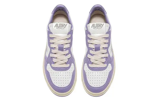 AUTRY Medalist Low Top Sneakers - White/purple