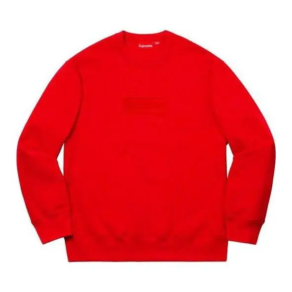 Supreme Cutout Logo Crewneck - Red