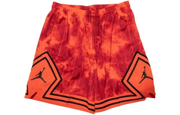 JORDAN Heritage Diamond Basketball Shorts - Red/orange