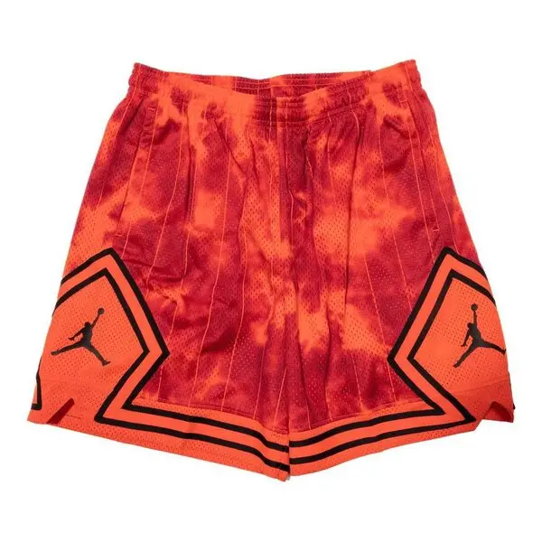 JORDAN Heritage Diamond Basketball Shorts - Red/orange