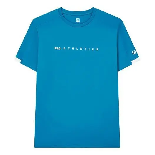 FILA Athletics Round Neck Short Sleeve Pullover - Blue